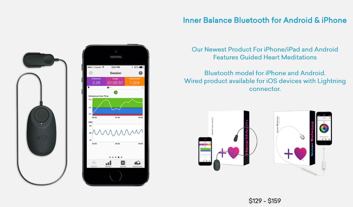 Inner Balance Sensor And App - Vibrant Brain For Life